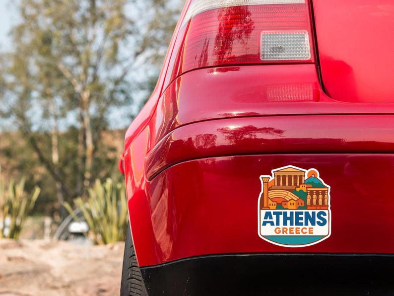 Athens Greece Sticker Decal Vinyl Die-cut City Skyline Landmark Design ...