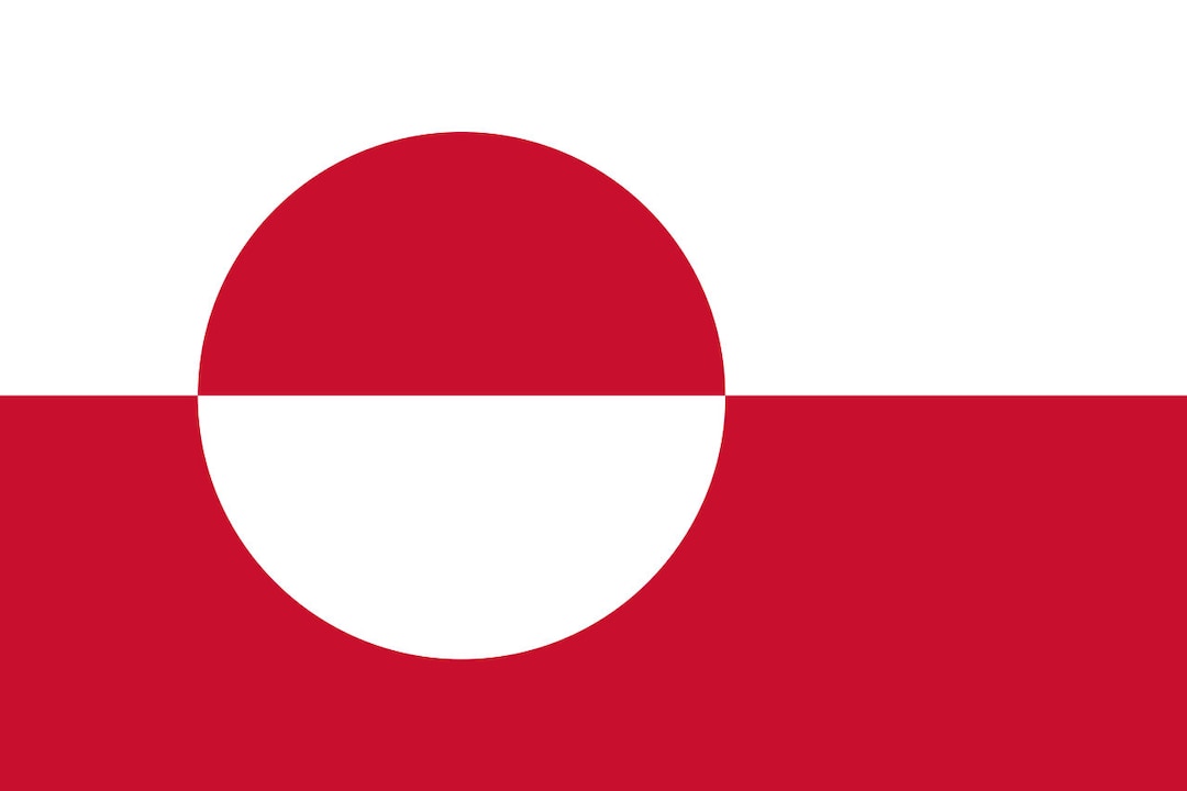 Greenland Flag Sticker Decal / Greenlandic / Kingdom of Denmark / Nuuk ...