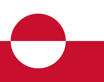 Greenland Flag Sticker Decal / Greenlandic / Kingdom of - Etsy