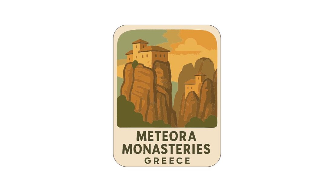 Meteora Monasteries Greece Sticker Decal Vinyl Die-cut Symbolic ...