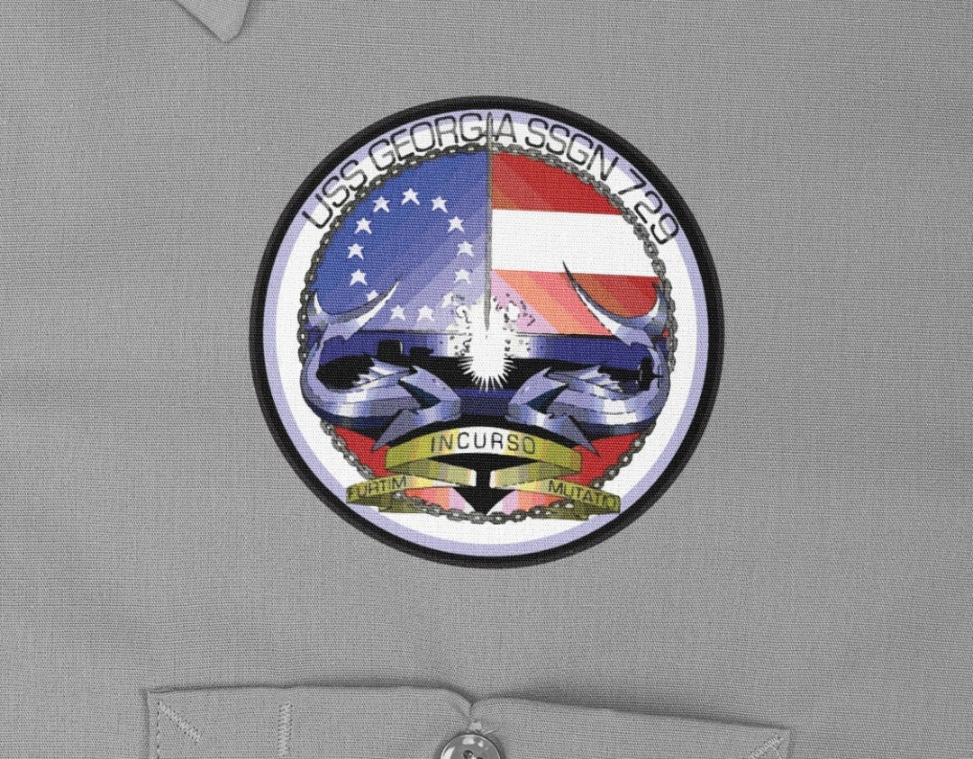 USS Georgia SSGN-729 Badge Iron on Heat Transfer Vinyl HTV Ohio Class ...