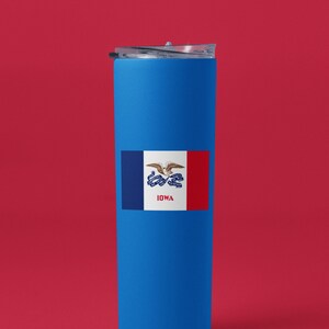 State of Iowa Flag Sticker Decal / USA Iowa State / Des Moines / the ...