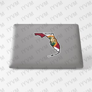 State of Florida Map Flag Sticker Decal USA Florida State Tallahassee ...