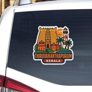 Thiruvananthapuram Kerala Sticker Decal Vinyl Die-cut City Skyline ...