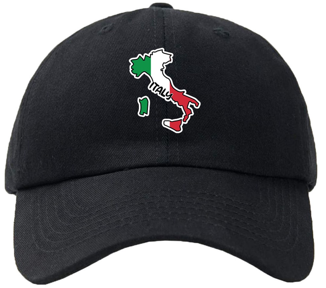 Italy Map Flag Baseball Cap Hat Hook & Loop Closure - Etsy