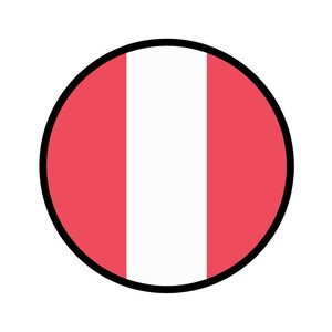 Peru Flag Circle Sticker Decal - Etsy