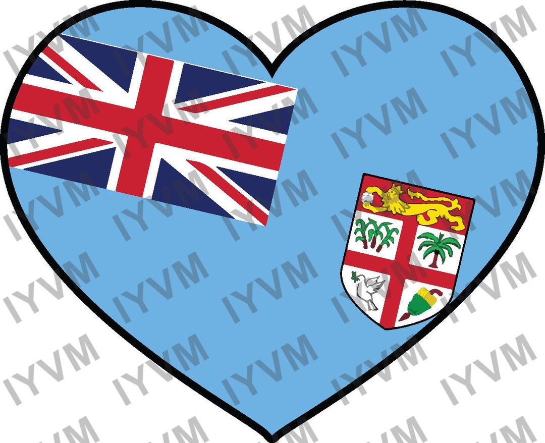 Fiji Flag Sticker Decal / Republic of Fiji / Rerevaka Na Kalou Ka Doka ...