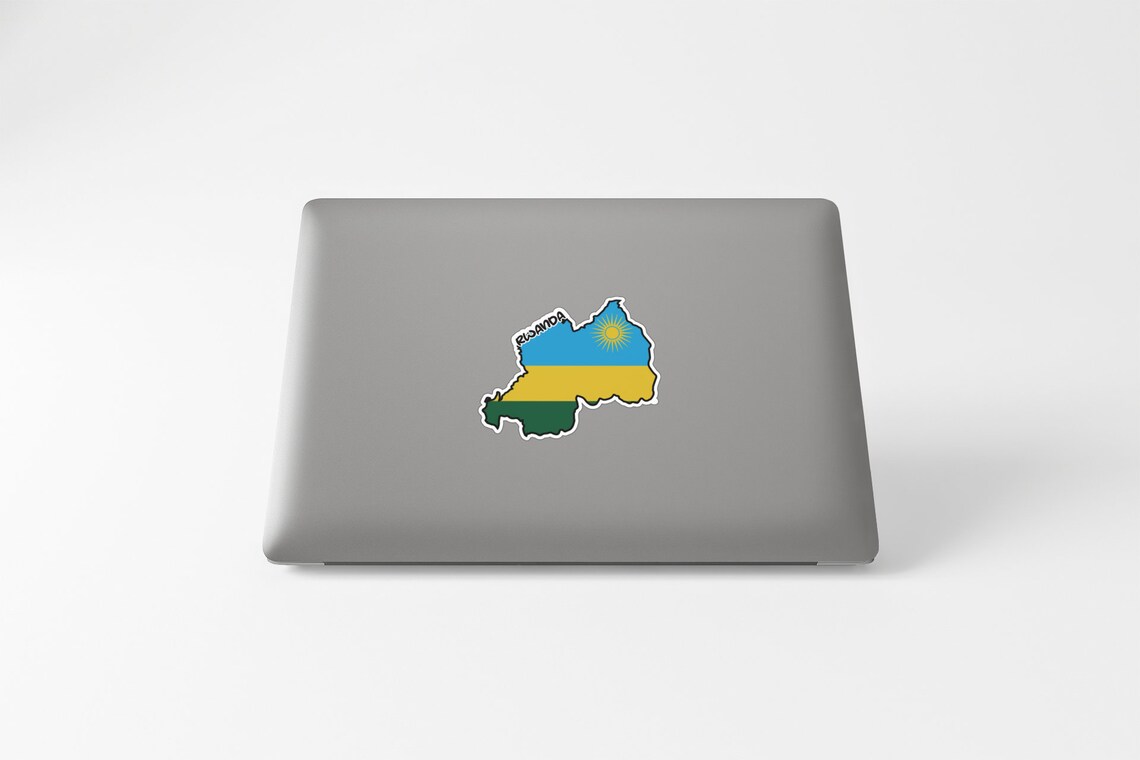 Rwanda Map Flag Sticker Decal - Etsy