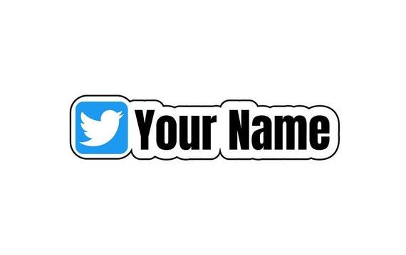 Personalized Twitter Username Decal Sticker Social Media - Etsy