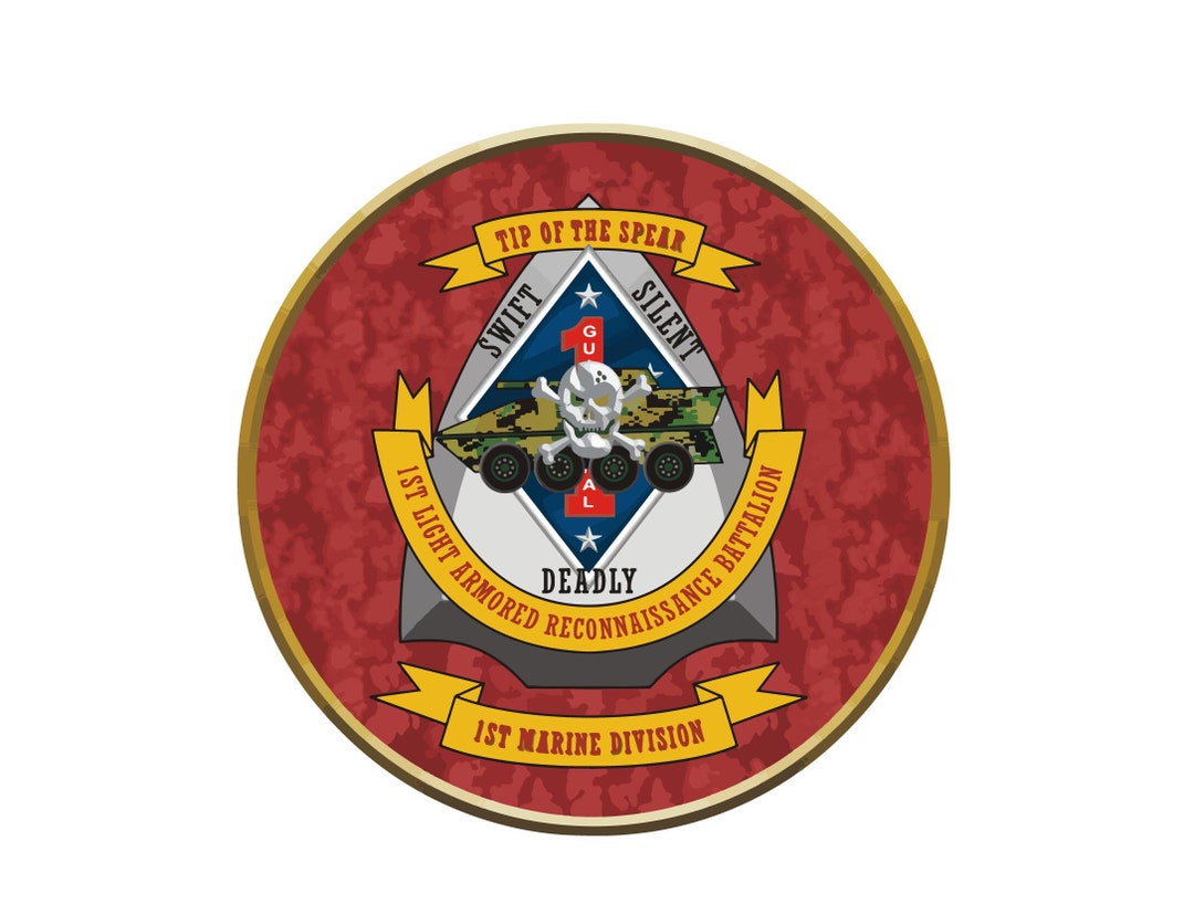 US Marine Corps Badge Sticker Decal 1st Light Armored Reconnaissance ...