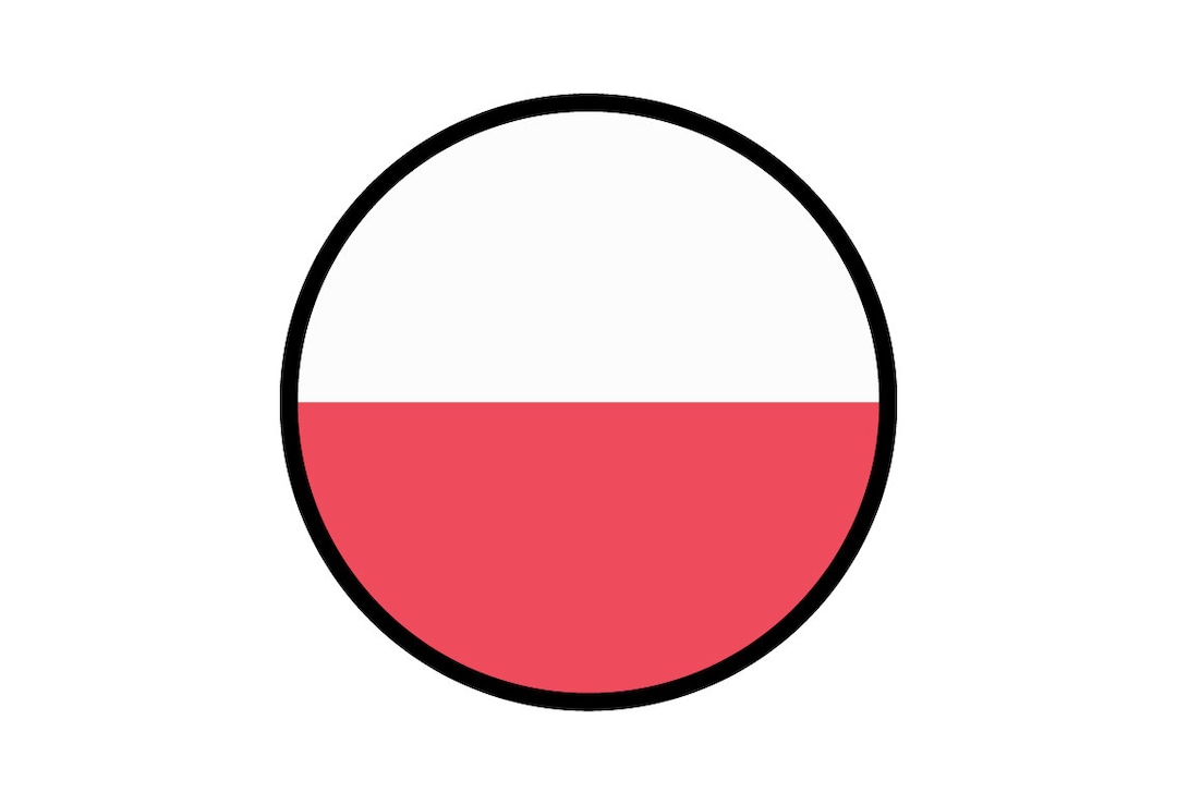 Poland Flag Circle Sticker Decal - Etsy