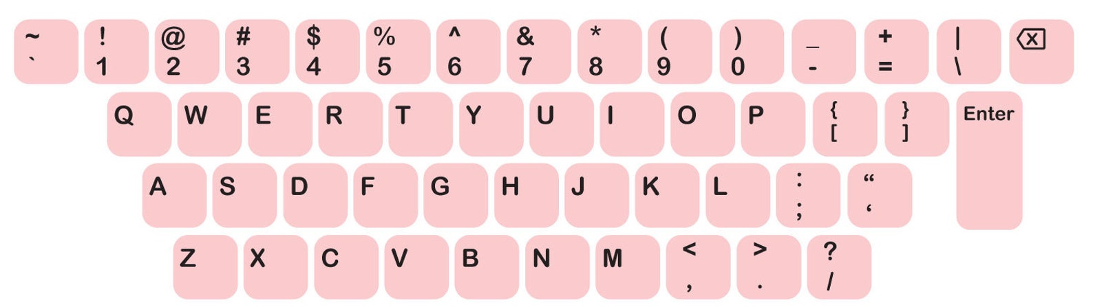 Standard English Keyboard Sticker QWERTY Dvorak Colemak Vinyl Decal ...