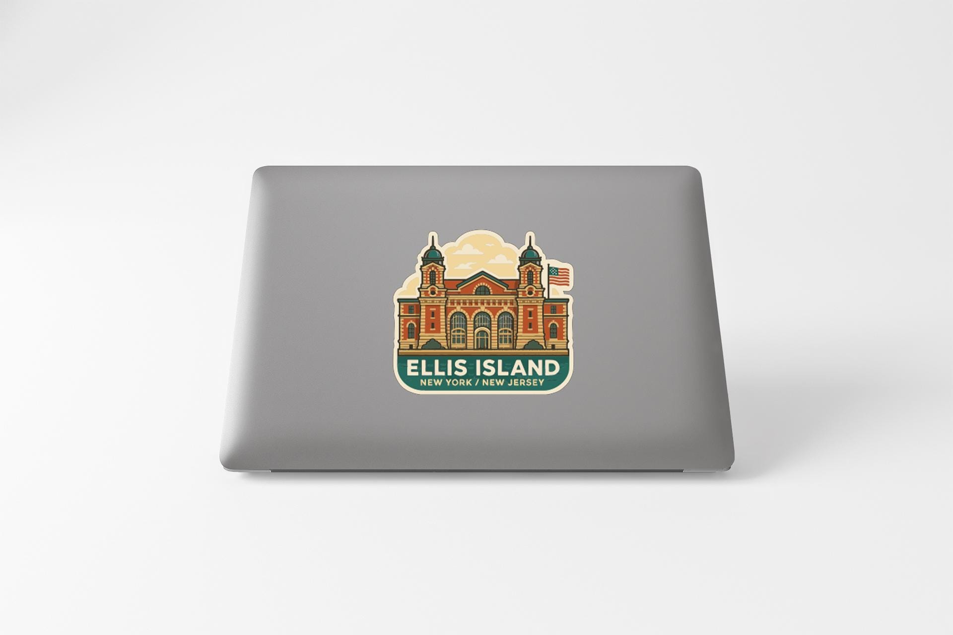 Ellis Island New York New Jersey Sticker Decal Vinyl Die-cut Symbolic ...