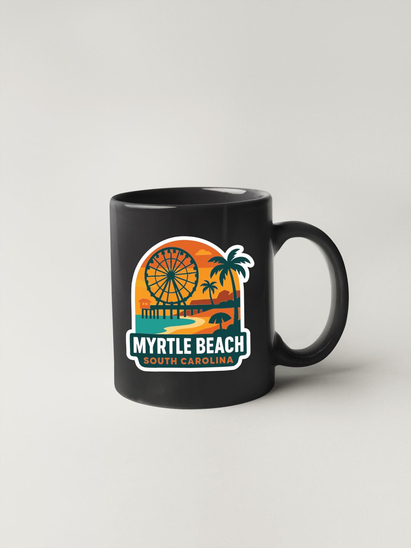 Myrtle Beach Sticker Decal Vinyl Die-cut City Skyline Landmark Design ...