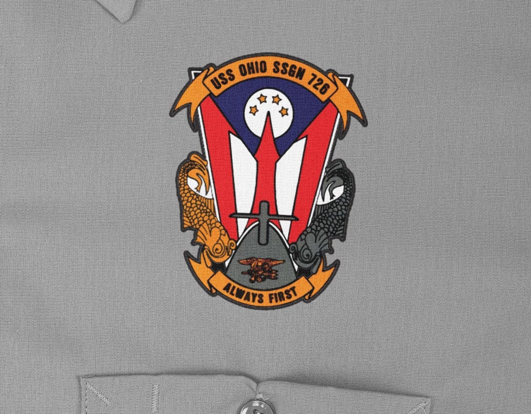 USS Ohio SSGN-726 Badge Iron on Heat Transfer Vinyl HTV Ohio Class ...