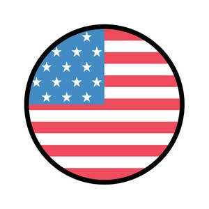 United States Flag Circle Sticker Decal - Etsy