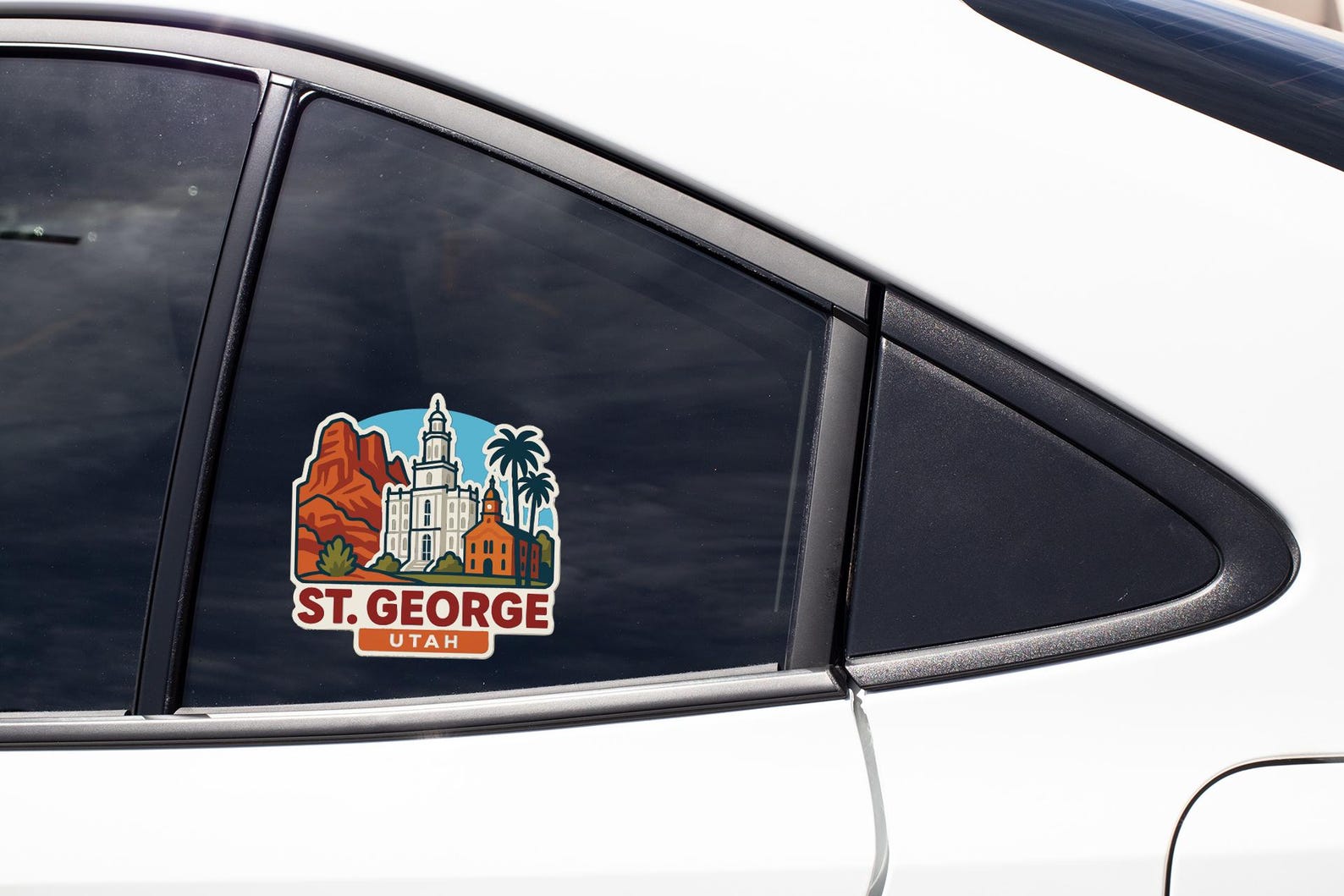 St. George Utah Sticker Decal Vinyl Die-cut City Skyline Landmark ...