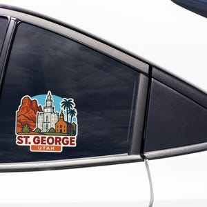 St. George Utah Sticker Decal Vinyl Die-cut City Skyline Landmark ...
