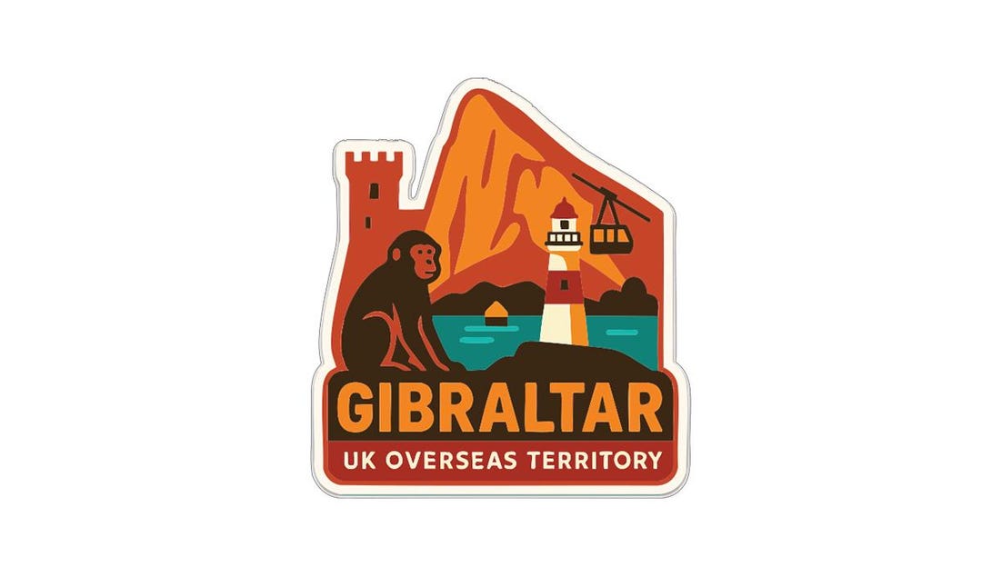 Gibraltar UK Overseas Territory Sticker Decal Vinyl Die-cut City ...