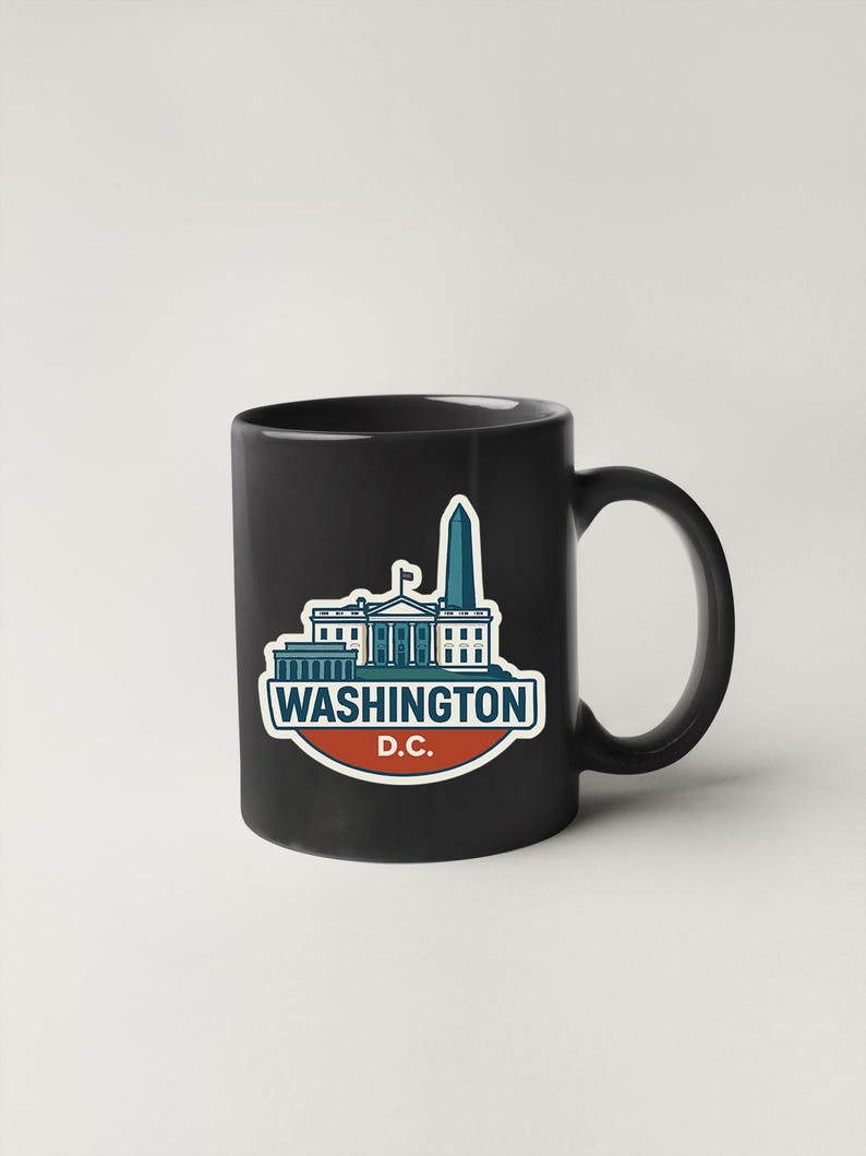 Washington DC Sticker Decal Vinyl Die-cut City Skyline Landmark Design ...