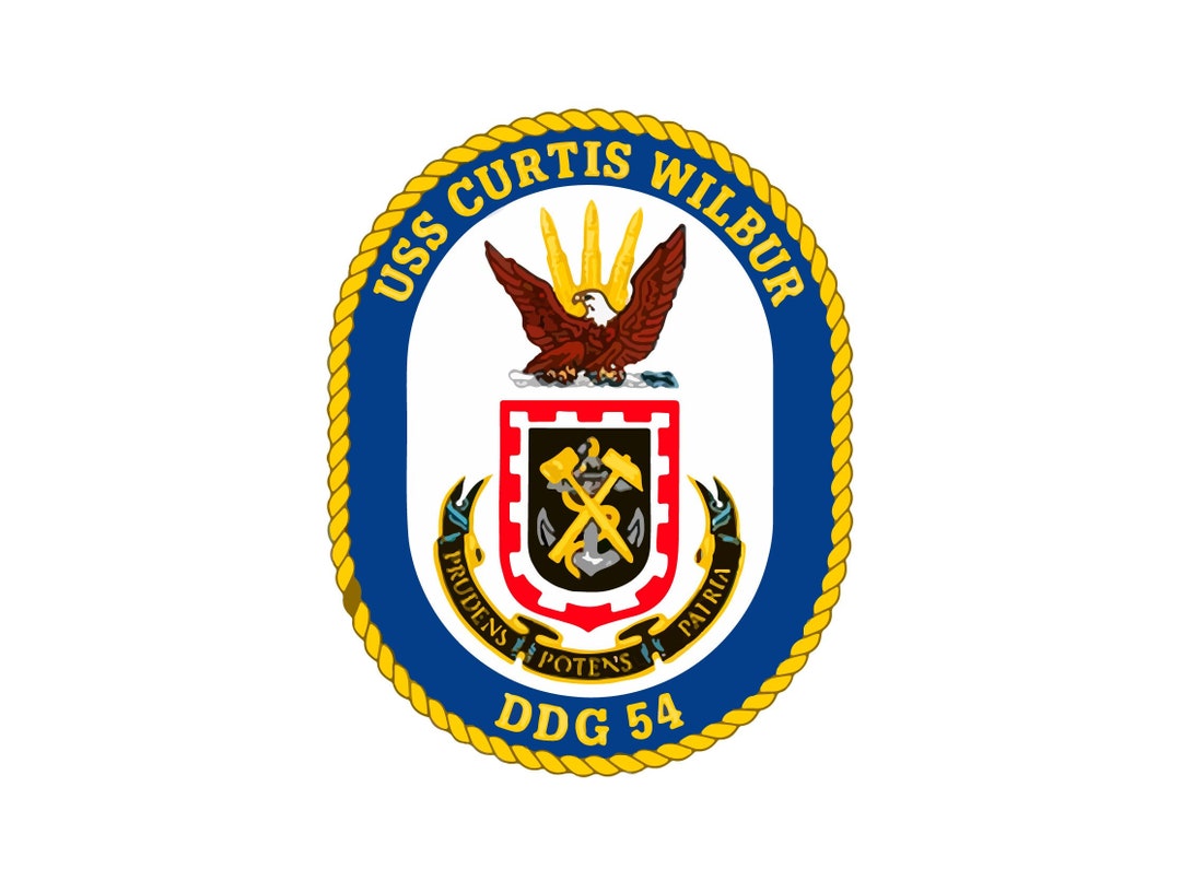 USS Curtis Wilbur DDG-54 Badge Sticker Decal Arleigh Burke Class ...