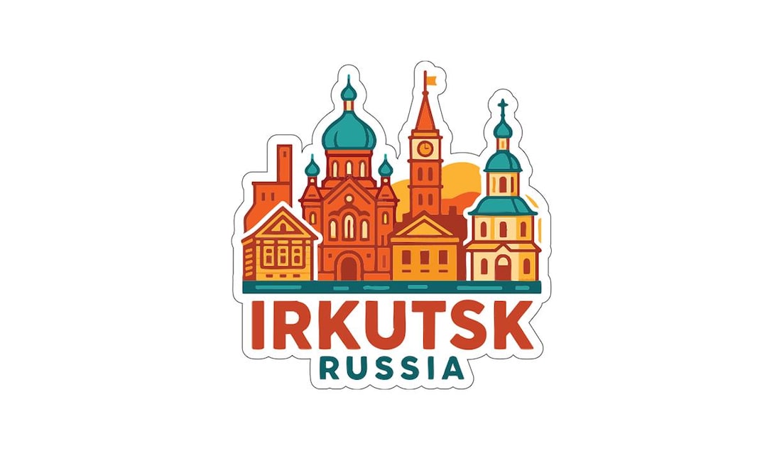 Irkutsk Russia Sticker Decal Vinyl Die-cut City Skyline Landmark Design ...
