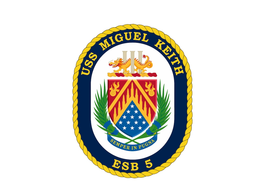 USS Miguel Keith ESB-5 Badge Sticker Decal Lewis B. Puller Class ...