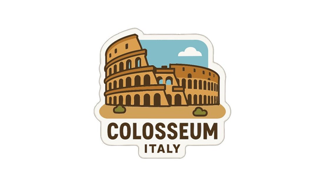 Colosseum Italy Sticker Decal Vinyl Die-cut Symbolic Landmark Design - Etsy