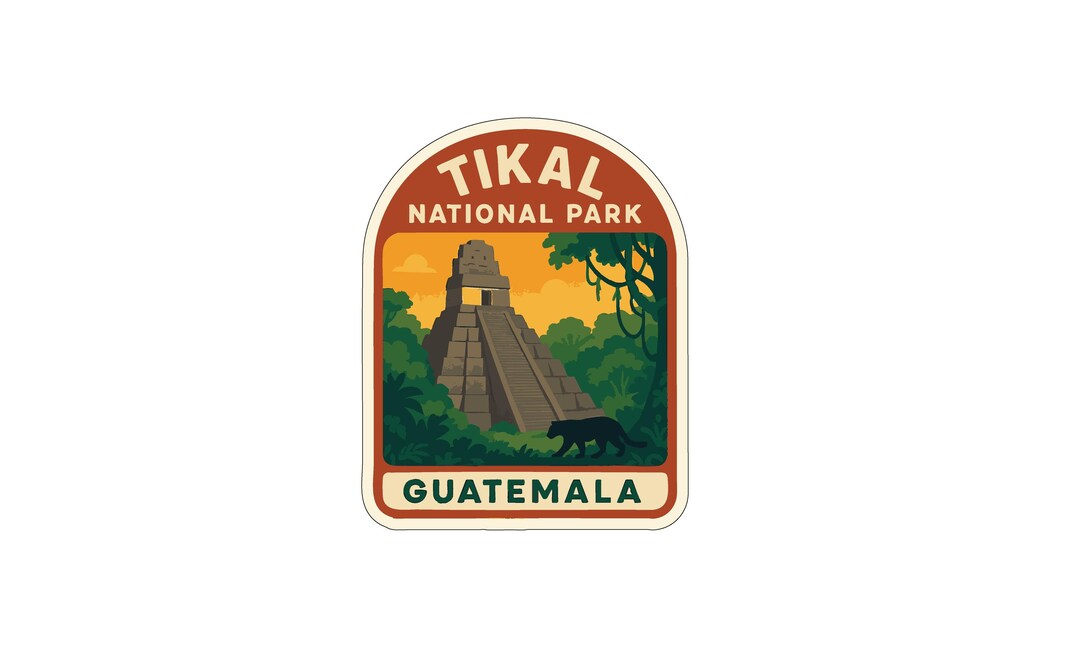 Tikal Guatemala National Park Sticker Decal Vinyl Die-cut World ...