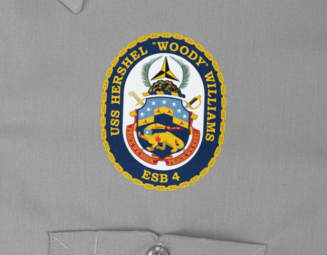 USS Hershel "woody" Williams ESB-4 Badge Iron on Heat Transfer Vinyl ...