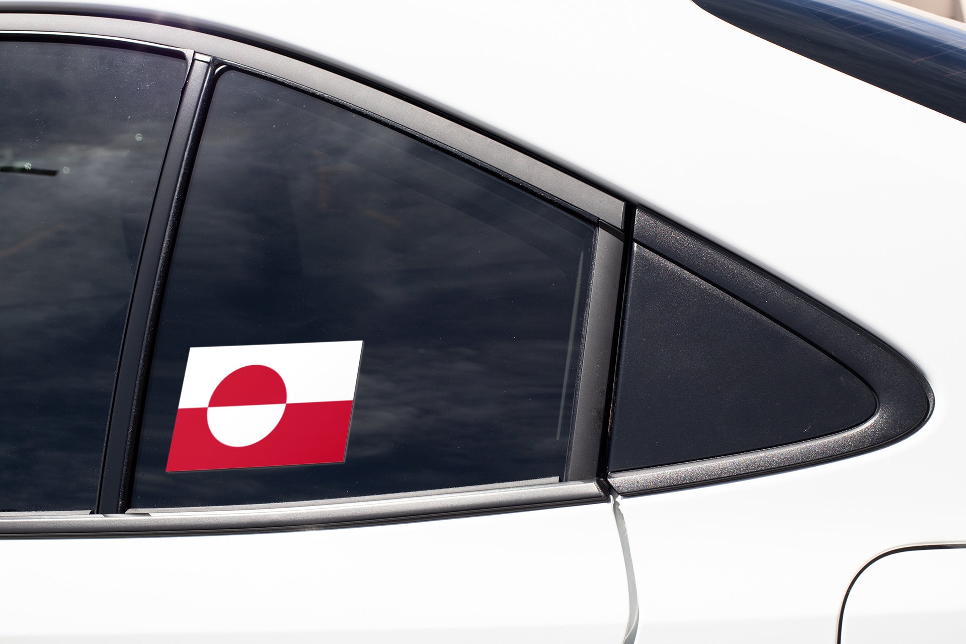Greenland Flag Sticker Decal / Greenlandic / Kingdom of - Etsy