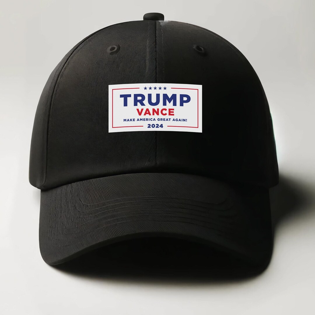 Trump JD Vance Black Baseball Cap 2024 Presidential Election Republican ...