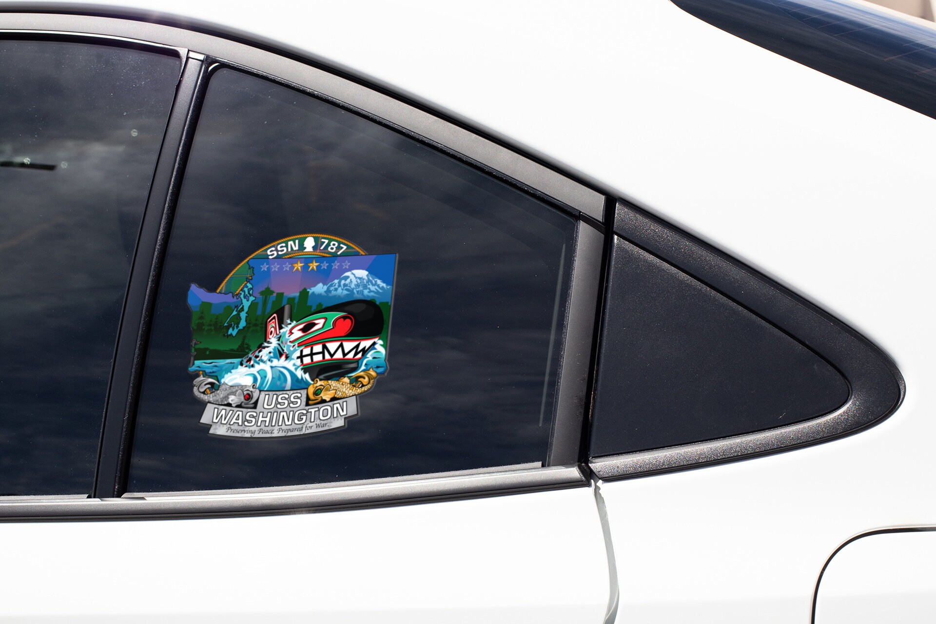 USS Washington SSN-787 Badge Sticker Decal Virginia Class Attack ...