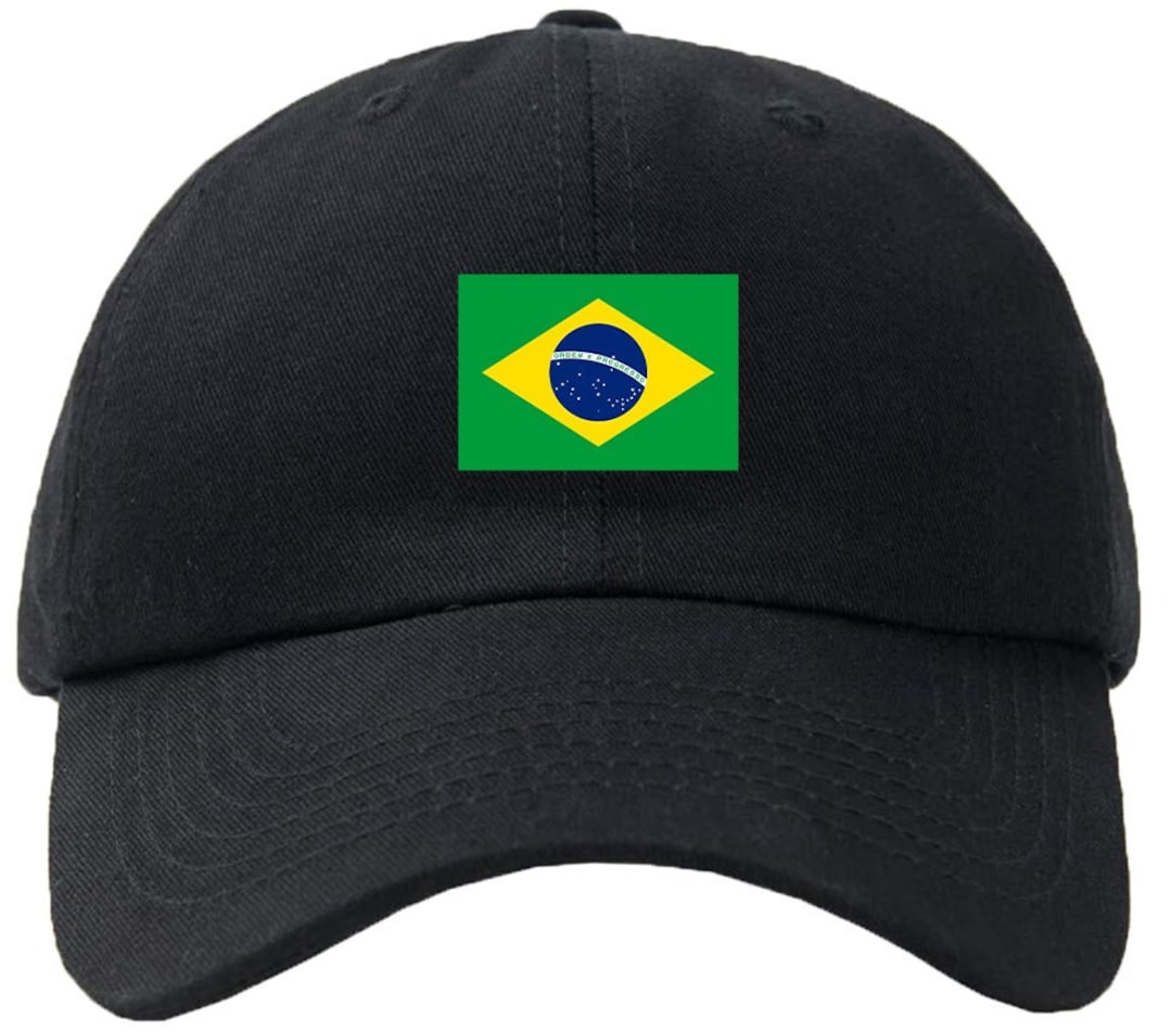 Brazil Flag Baseball Cap Hat Hook & Loop Closure / Brasília ...