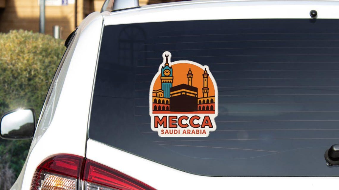 Mecca Makkah Saudi Arabia Sticker Decal Vinyl Die-cut City Skyline ...