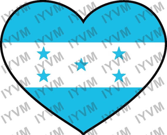 Honduras Flag Heart Sticker Decal / Republic of Honduras / - Etsy