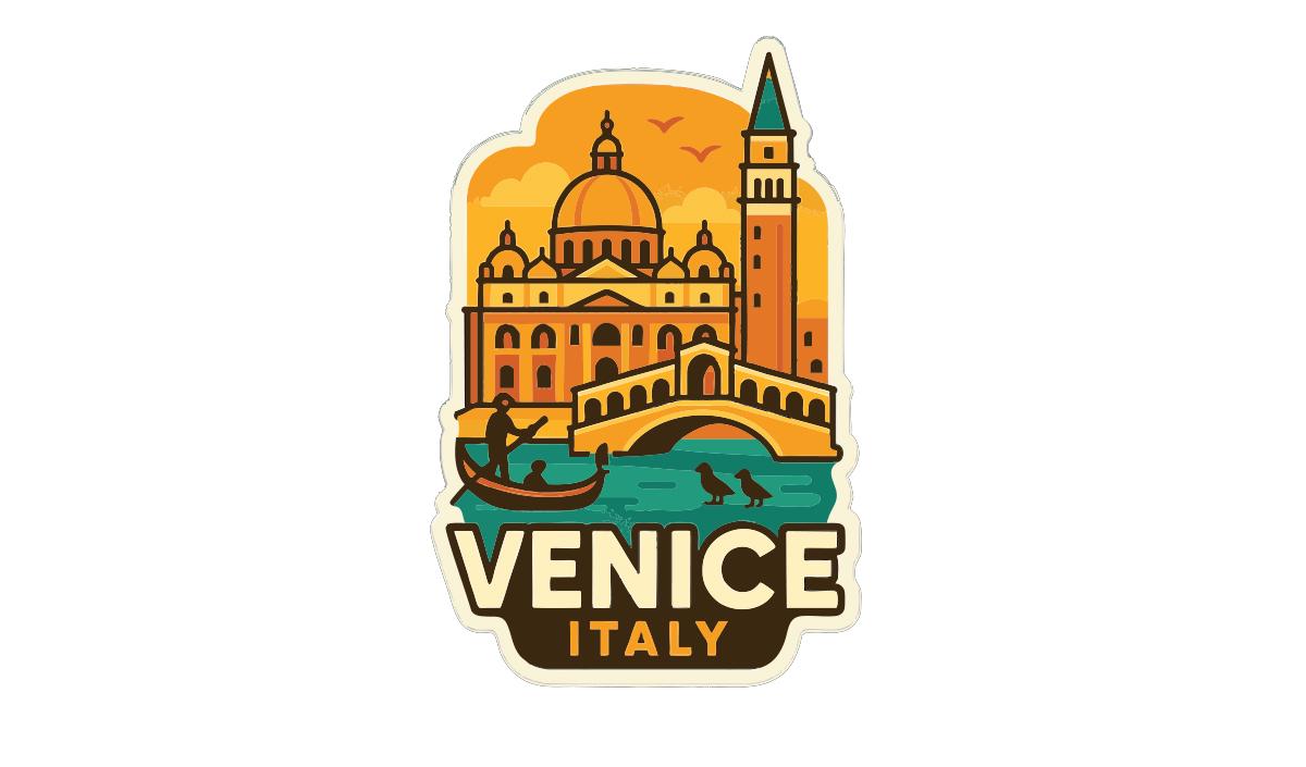 Venice Italy Sticker Decal Vinyl Die-cut City Skyline Landmark Design ...