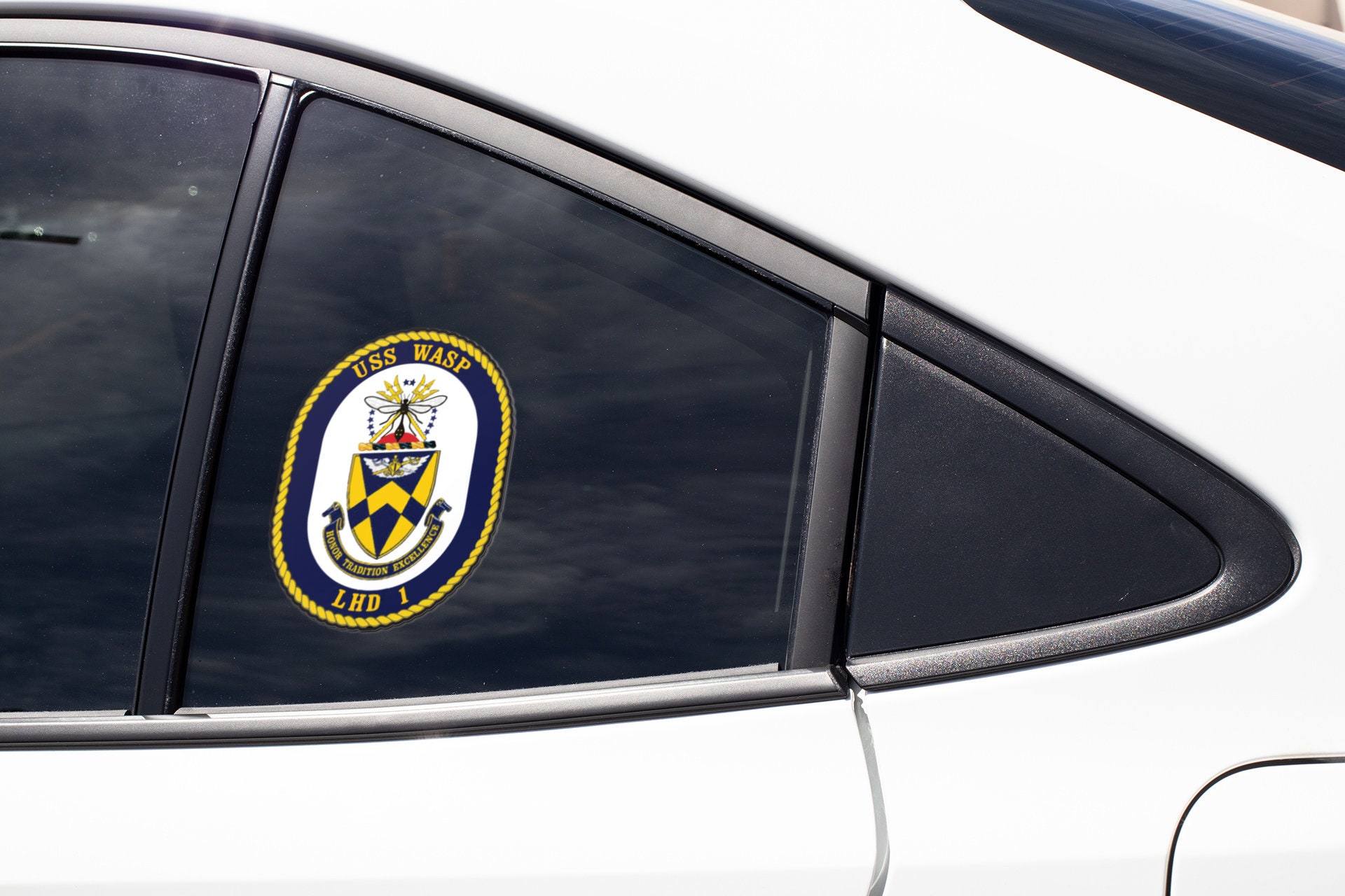 USS Wasp LHD-1 Badge Sticker Decal Wasp Class Amphibious Assault Ship ...