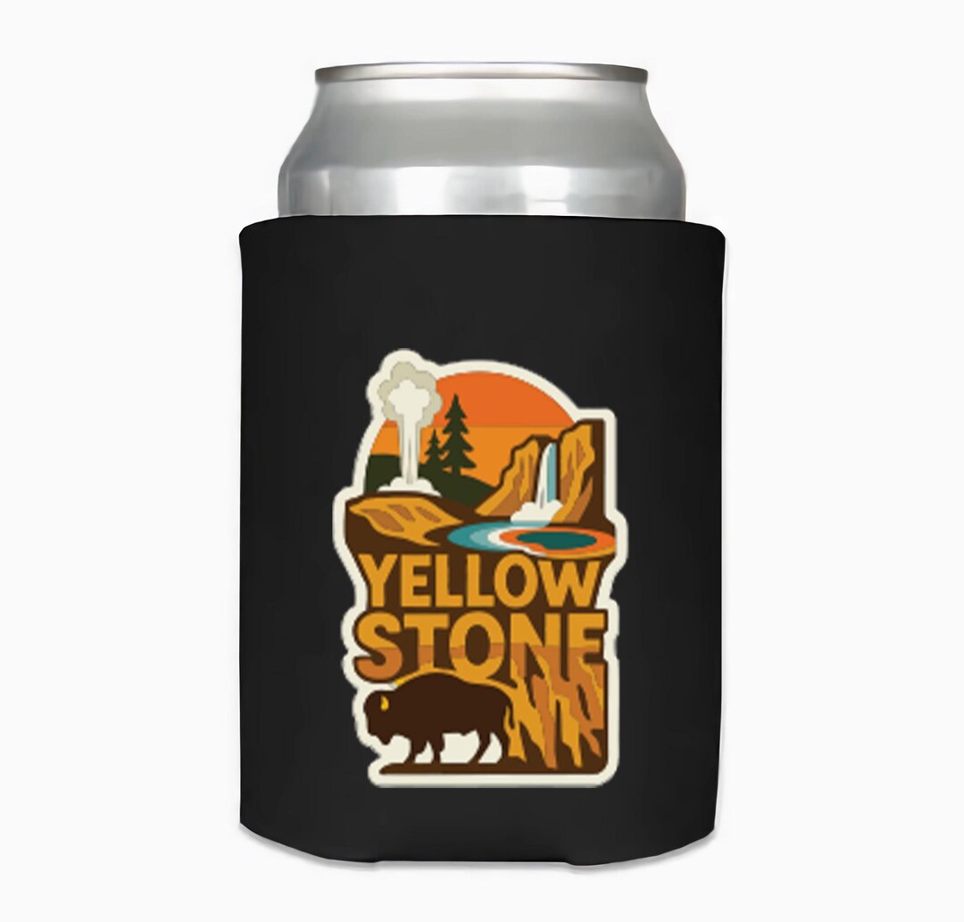 Yellowstone Neoprene Can Cooler Insulation Foam Die-cut National Park ...