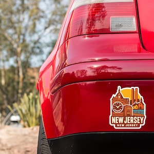 New Jersey Sticker Decal Vinyl Die-cut City Skyline Landmark Design - Etsy