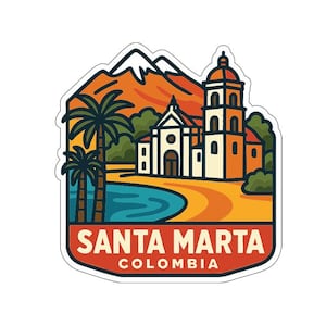 Santa Marta Colombia Sticker Decal Vinyl Die-cut City Skyline Landmark ...