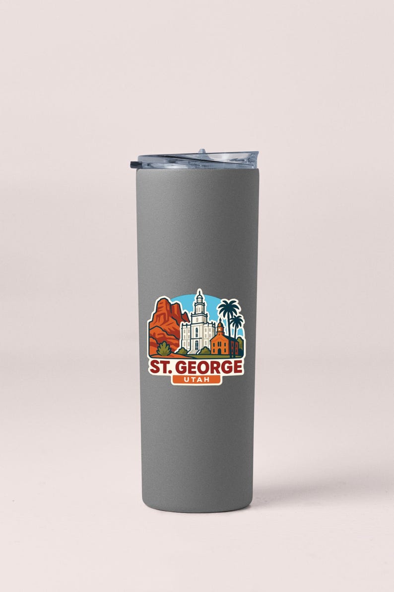 St. George Utah Sticker Decal Vinyl Die-cut City Skyline Landmark ...