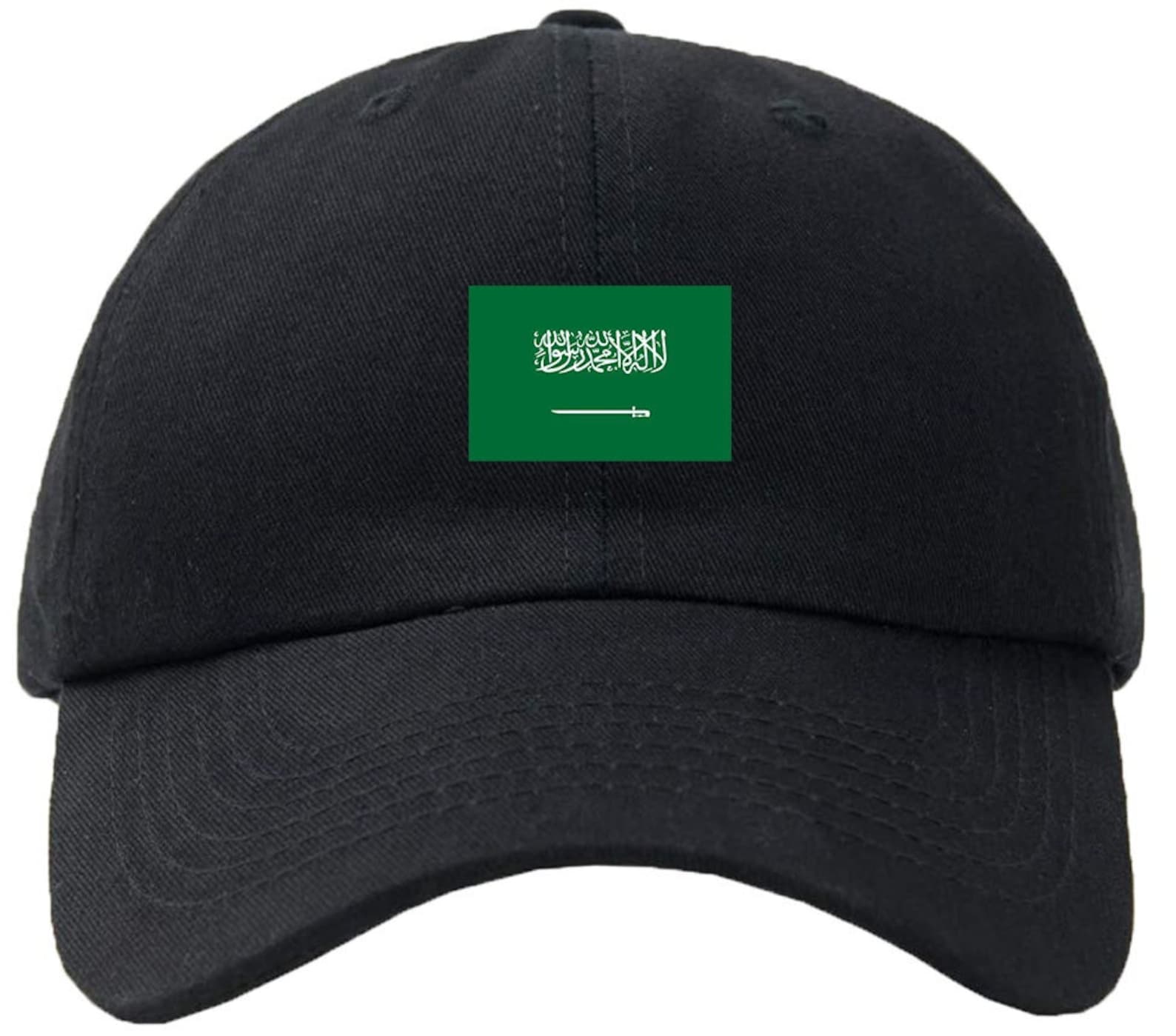 Saudi Arabia Flag Baseball Cap Hat Hook & Loop Closure / Kingdom of ...