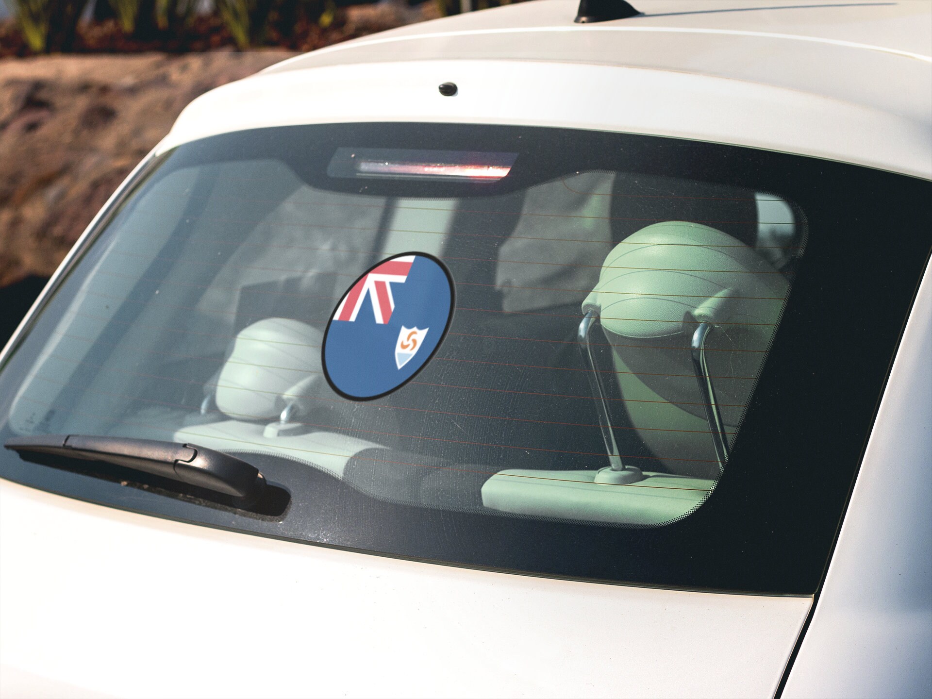 Anguilla Flag Circle Sticker Decal - Etsy