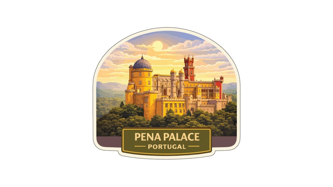 Pena Palace Portugal Sticker Decal Vinyl Die-cut World Heritage Sites ...