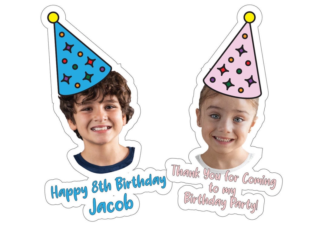 Happy Birthday Customized Sticker Decal Goody Bag Birthday Photo ...