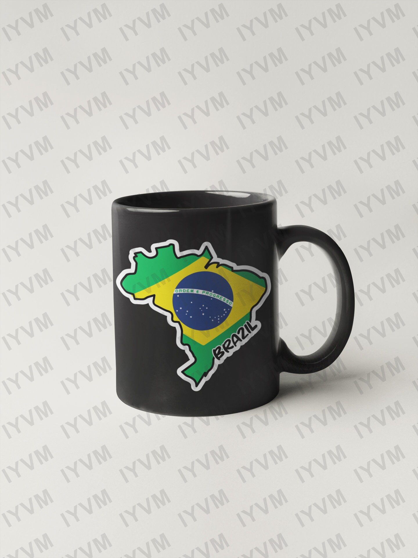 Brazil Map Flag Sticker Decal / Brasília / Federative Republic - Etsy