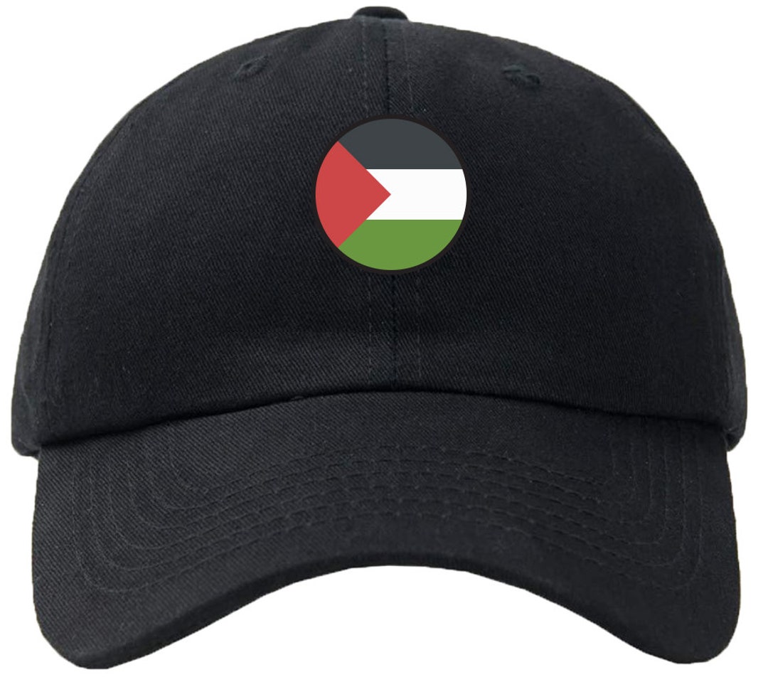 Palestinian Authority Flag Circle Baseball Cap Hat Hook & Loop Closure ...