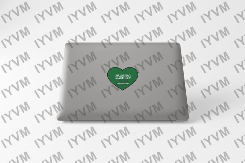 Saudi Arabia Flag Heart Sticker Decal / Kingdom of Saudi Arabia ...