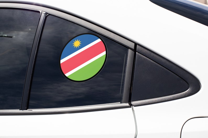 Namibia Flag Circle Sticker Decal - Etsy